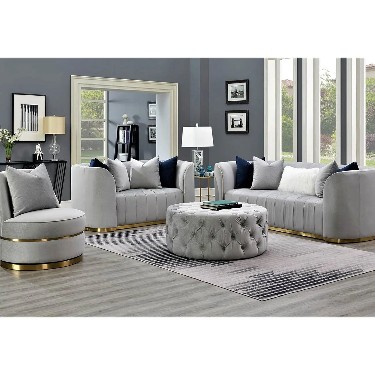 Carla Sofa Set in Grey | Complete Home