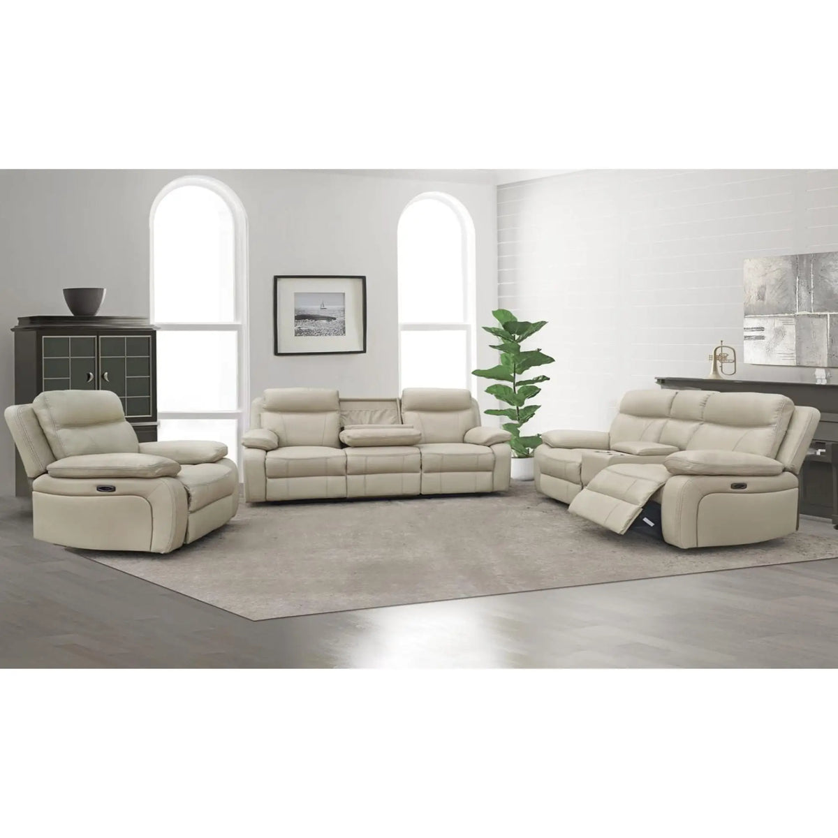 543 Genuine Leather Power Recliner Set | Top Furniture Store in Brampton