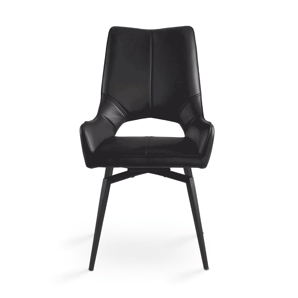 Bromley Swivel Dining Chair | Modern Black Accent Chair | Complete Home ...