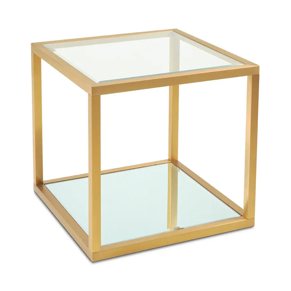 Caspian End Table Brushed Gold | Complete Home