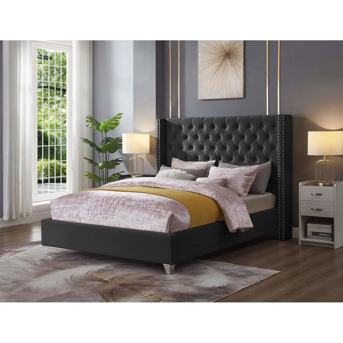 Titus Tufting Fabric Upholstered Bed | Complete Home