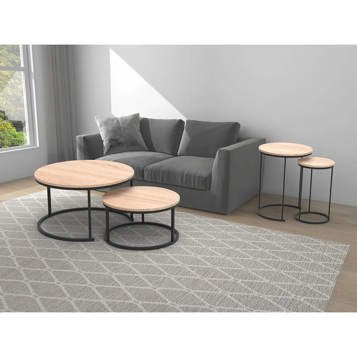 Titus Muse 4pc Wood Coffee Table Set | Complete Home