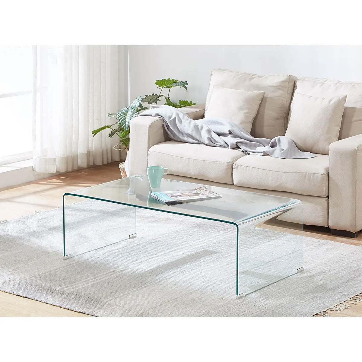 Titus Simple Glass Coffee Table | Complete Home