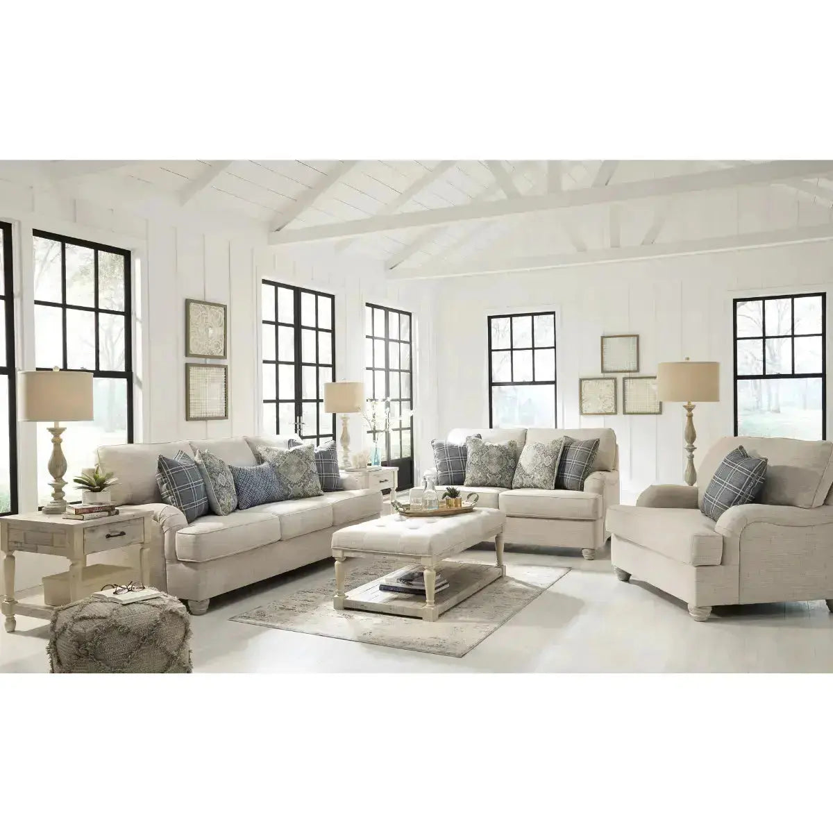 Ashley Traemore Sofa Set in Linen | Top Furniture Store in Brampton
